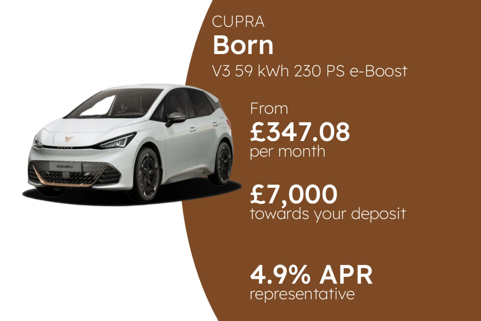 CUPRA Born V3 59 kWh 230 PS e-Boost Offers from Swansway CUPRA