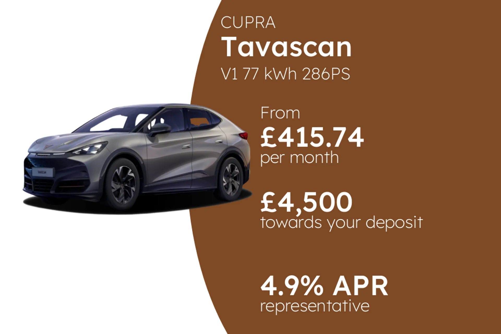 CUPRA Tavascan V1 77 kWh 286PS Offers from Swansway CUPRA
