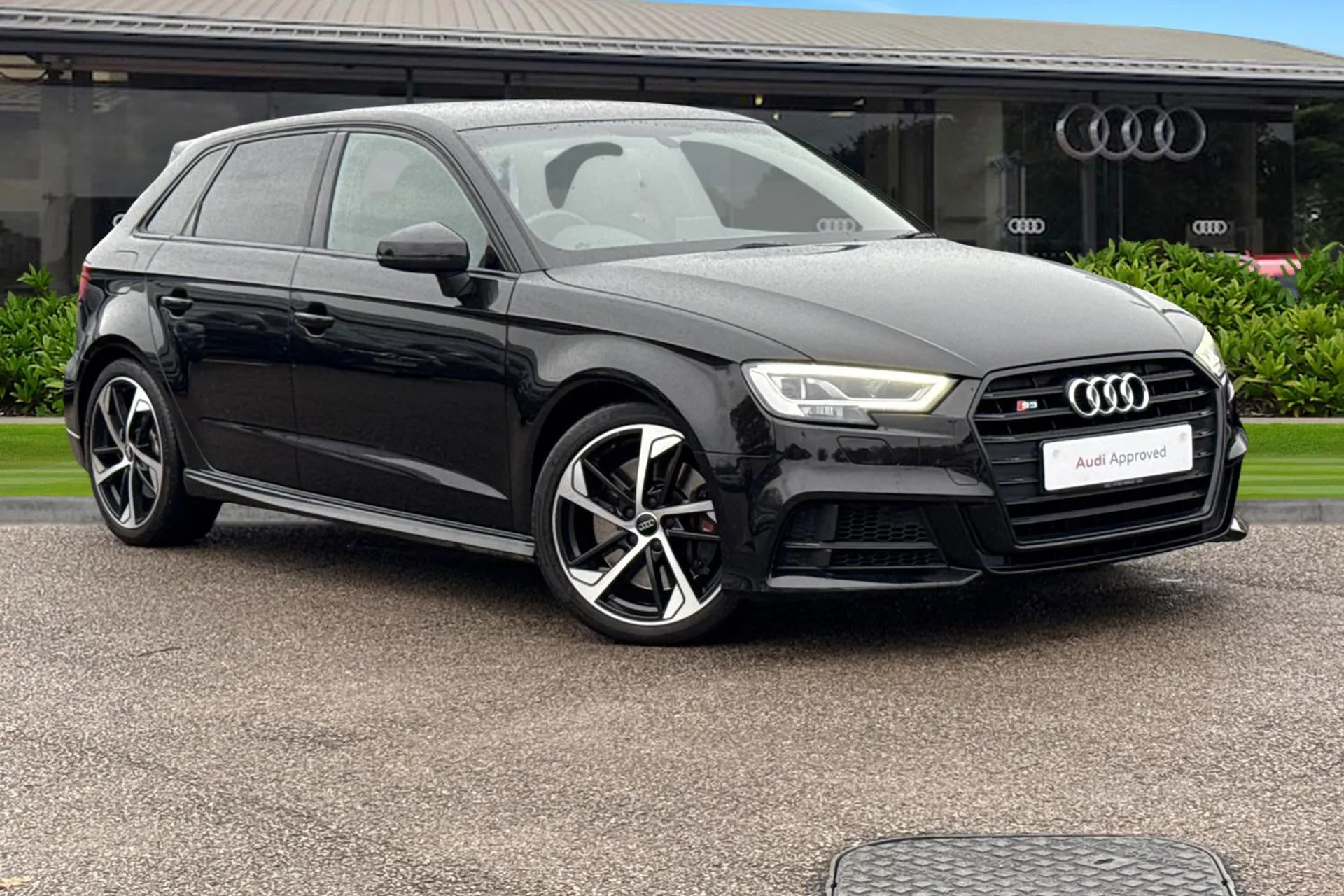 DX19GGJ Audi S3 Black Edition TFSI 300 PS S tronic in stock at Crewe Audi